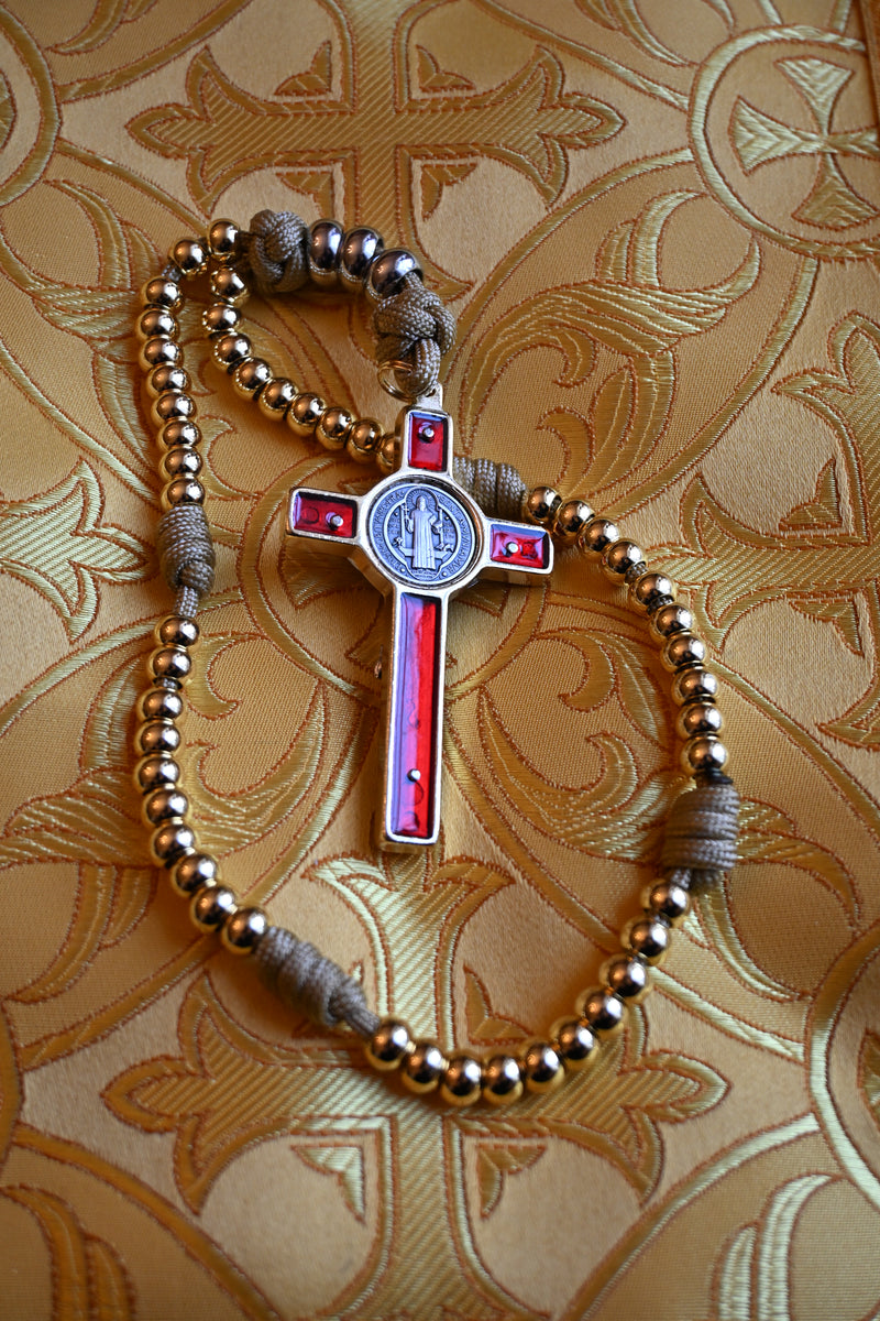 ANCILLA DOMINI: Brass and Paracord St Benedict Rosary – The Cenacle ...