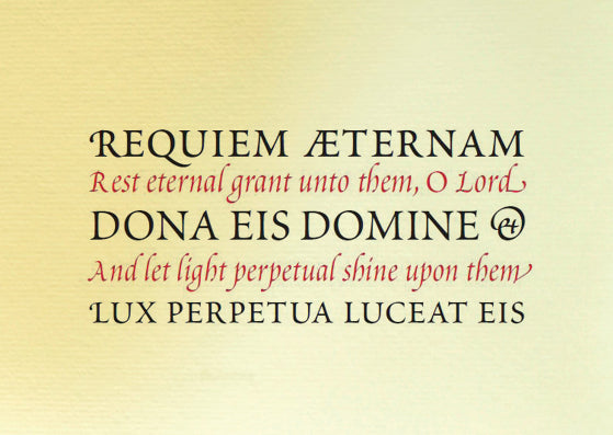 Requiem Mass Card – The Cenacle Press at Silverstream Priory