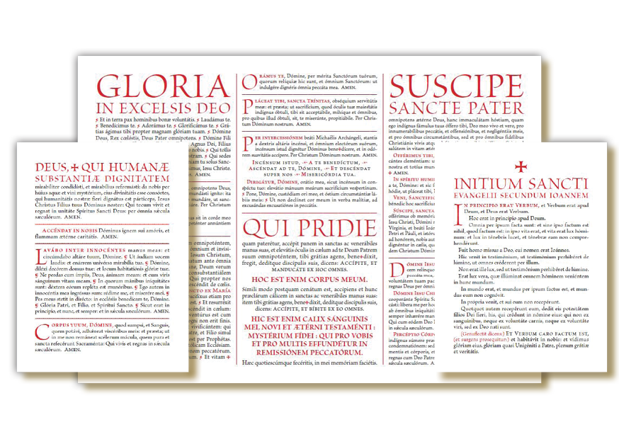 Solemn Mass Altar Cards – The Cenacle Press at Silverstream Priory